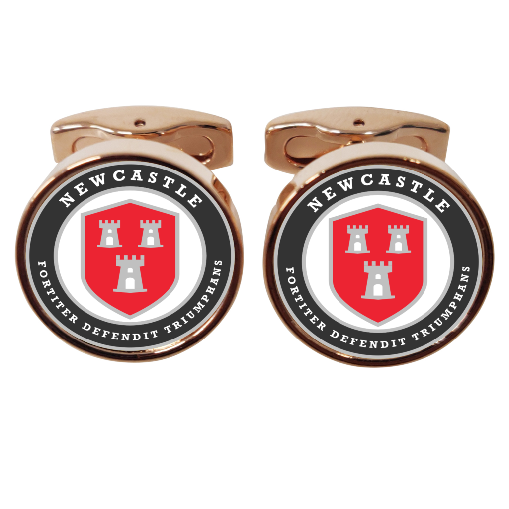 Newcastle Shield Rose Gold Cufflinks – Penbal